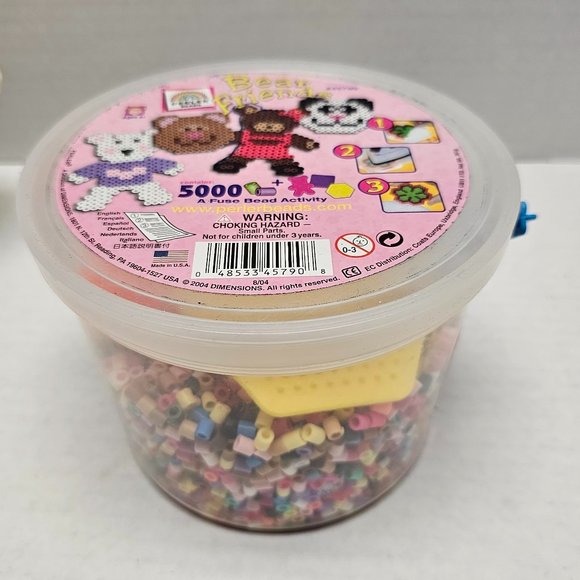 Office | Perler Fuse Bead Activity Bucket Storage Art Projects Bear ...